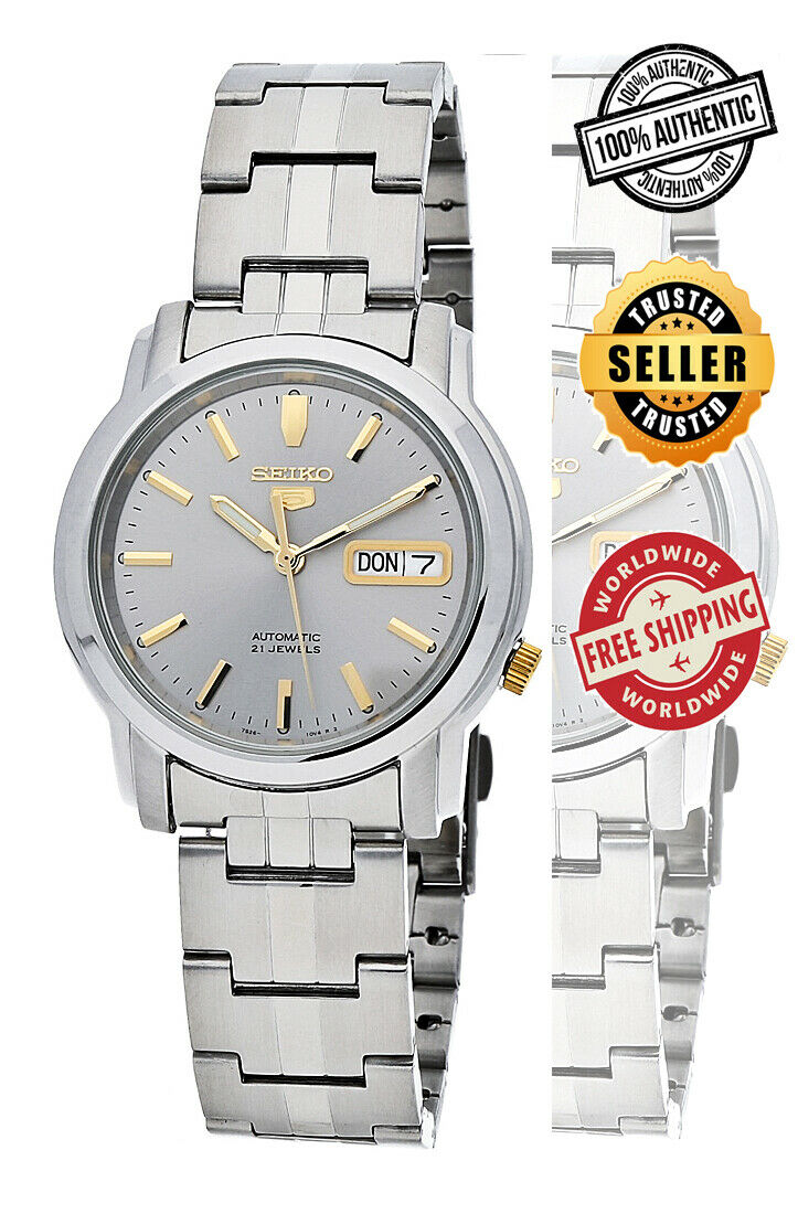 Seiko 5 Automatic SNKK67 SNKK67K1 Men's Day Date Stainless Steel Watch ...