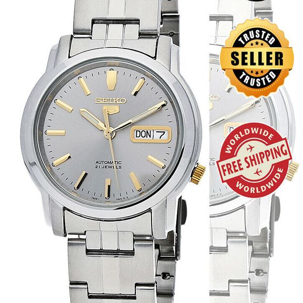 Seiko 5 Automatic SNKK67 SNKK67K1 Men's Day Date Stainless Steel Watch ...