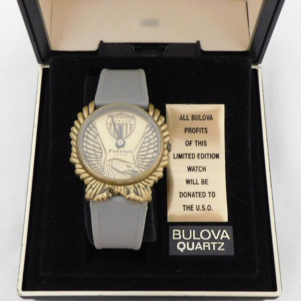 MEN'S BULOVA LIMITED EDITION PATRIOTS WRISTWATCH WITH BOTH BOXES ...