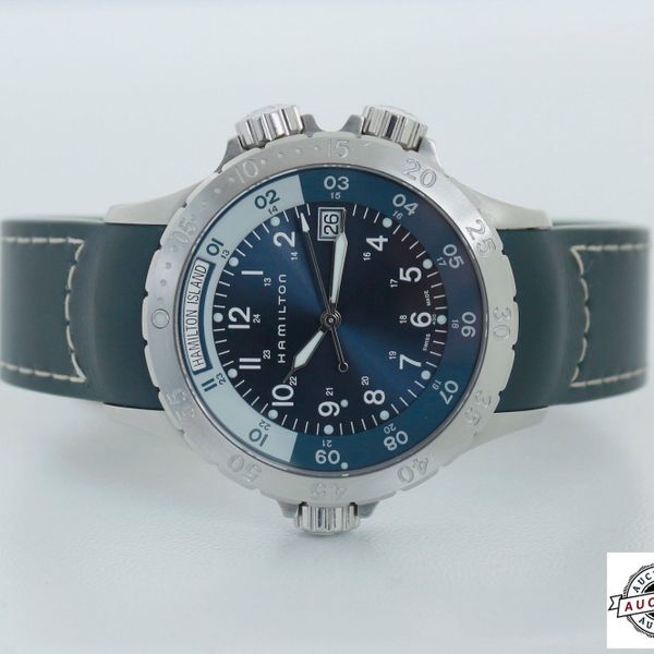 Hamilton Khaki Navy GMT H745410 Stainless steel Diver Men's watch ...