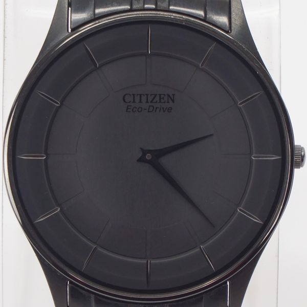 Citizen Eco-Drive Stiletto Ultra-Thin 36mm Black Men's Watch w ...