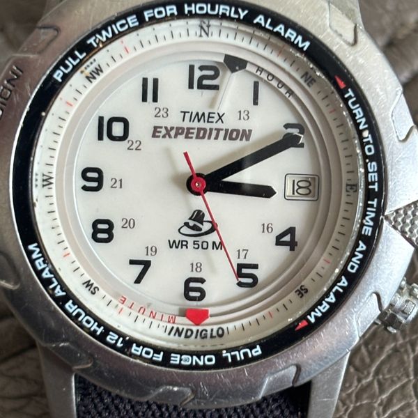 Timex Expedition WR 50m Indiglo 1998 New battery new strap | WatchCharts Marketplace