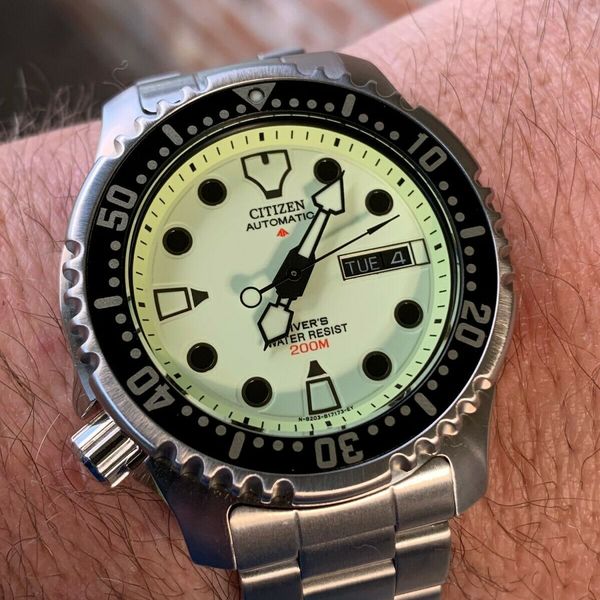 Citizen Promaster Aqualand NY0040-09W FULL LUME DIAL, w/bracelet+strap ...