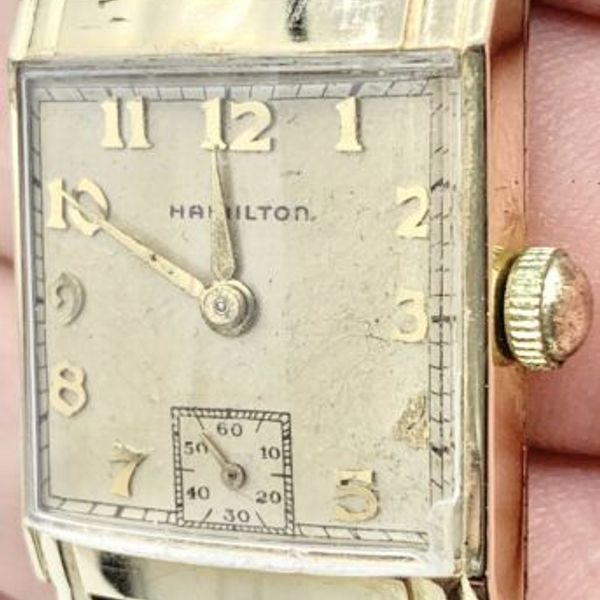 Nice Vintage 14k Gold Filled Hamilton Cal.982 19j Tank Watch ...