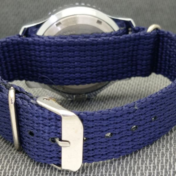 RARE REFURBISHED SEIKO 5 AUTOMATIC JAPAN MENS BLUE COLOR DIAL WATCH ...