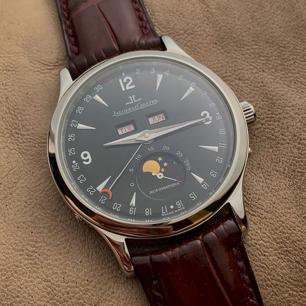 SOLD Jaeger LeCoultre JLC Master moon 140.8.98S, uncommon black dial ...