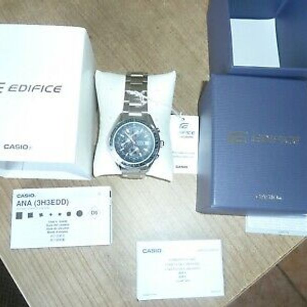 Casio Edifice EF-503 module 2328 chronograph N.O.S. with boxes, tag and ...