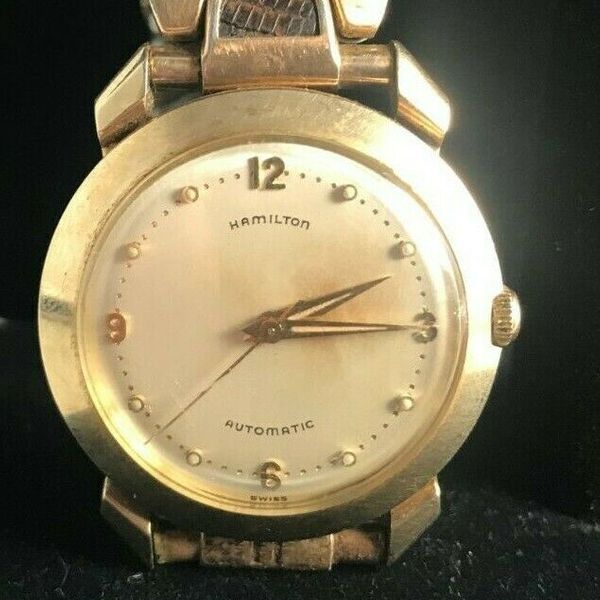 Hamilton Automatic Wristwatch 10k Gold Filled Bezel Stainless back ...