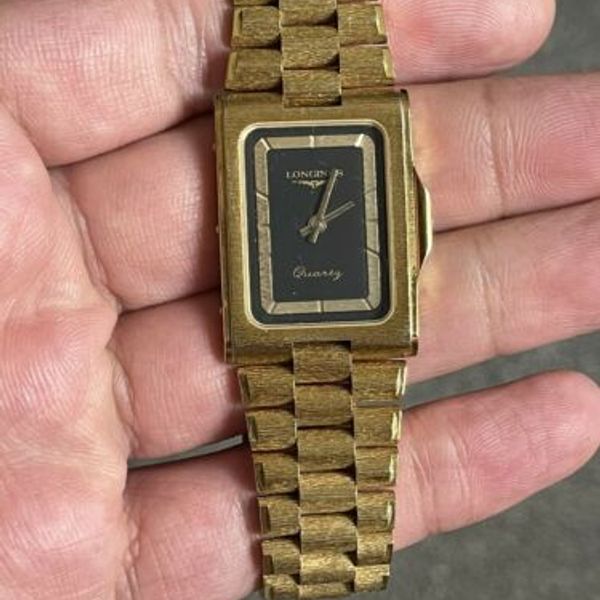 Men’s Gold Plated Longines Bark Finish Watch | WatchCharts