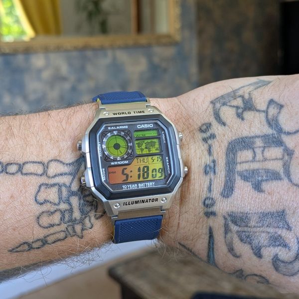 Casio AE1200 Royale World Time Watch Modded | WatchCharts Marketplace