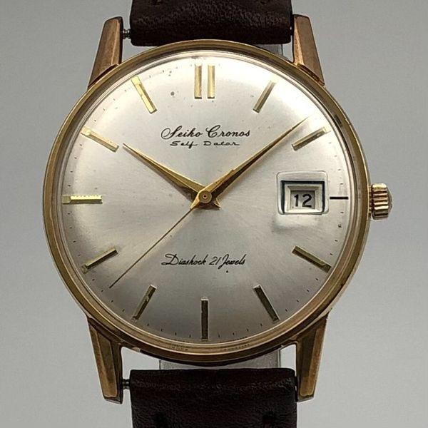 Vintage 1963 Seiko Cronos Self Dater GOLD FILLED EGP J15010 Hand ...