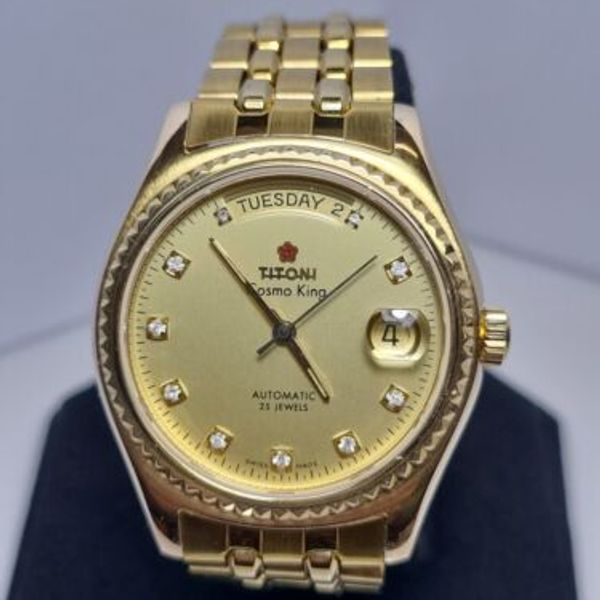 Vintage Titoni Cosmo King Diamond Automatic Gents Watch, Stunning ...