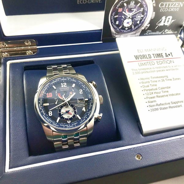 Citizen Eli Manning Eco Drive Watch Limited Edition AT9010-52M Radio ...