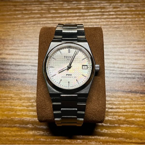 Tissot PRX Powermatic 80 Mother of Pearl Dial, 35mm | WatchCharts ...
