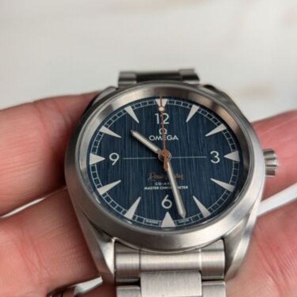 Omega Railmaster Blue Denim Automatic Watch Full Set | WatchCharts ...