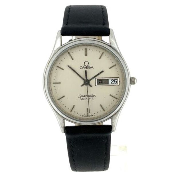Vintage Omega Seamaster Day Date Quartz 33mm Watch 1437 **MISSING DAY ...