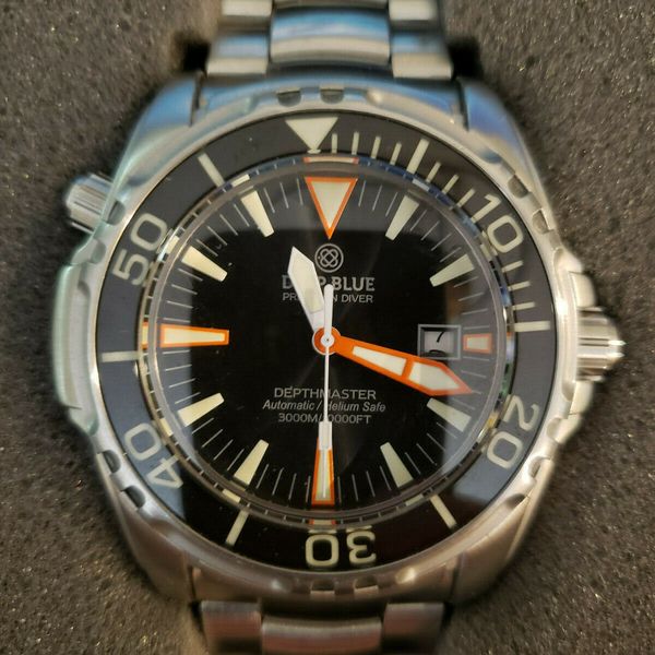 Deep Blue Depthmaster 3000M Dive Watch Sapphire Bezel Helium Valve ...