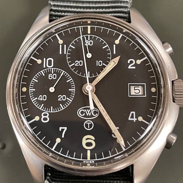 CWC FLEET AIR ARM Mechanical Chronograph Vintage MILITARY Watch 39mm ...