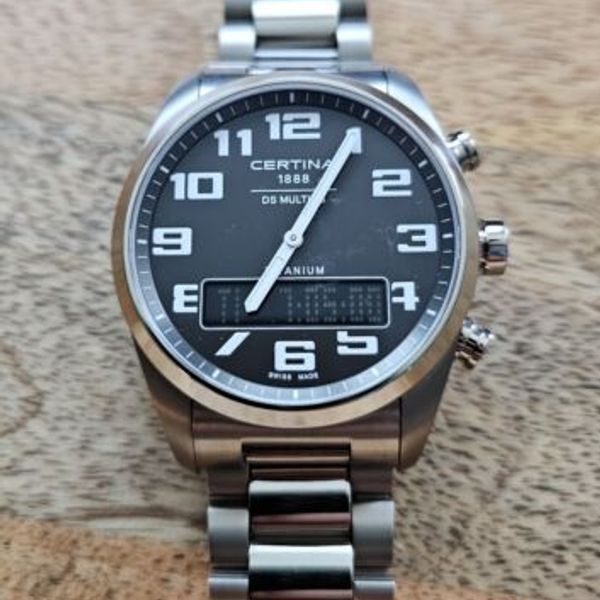 Certina Titanium DS Multi-8 Alarm Quartz Analog-Digital Men's Watch ...