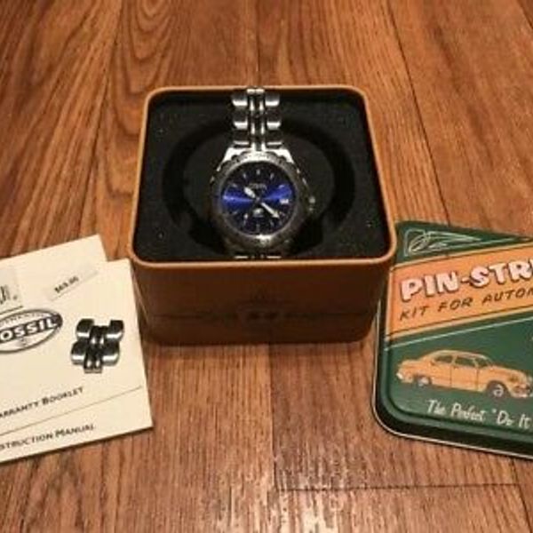 Fossil "Blue" series Stainless Steel Men's Watch -AM 3593- 100m water ...