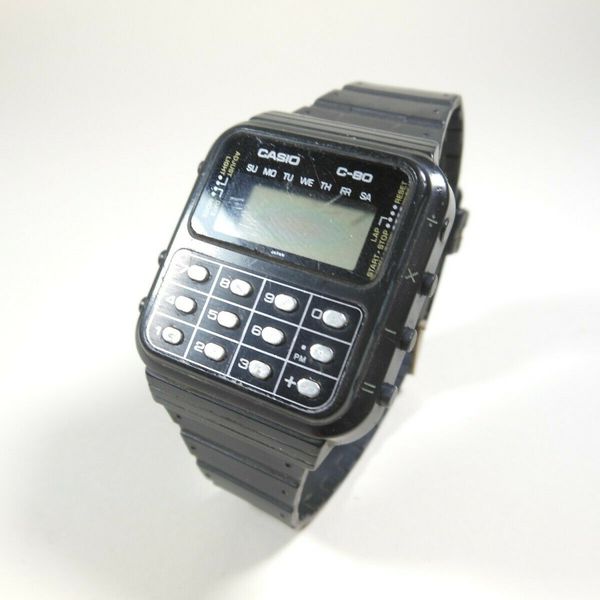 Vintage first Casio Calculator Watch 80' casio C80 rare Module 133 ...