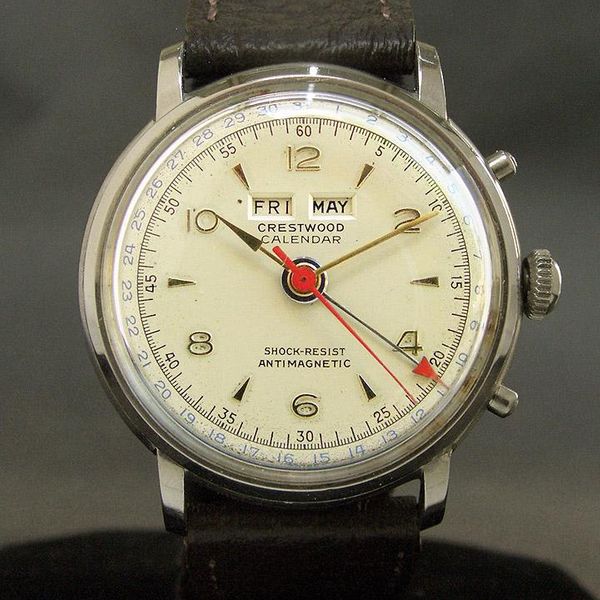 [WTS] 50s CRESTWOOD Gents Triple Calendar Vintage Watch | WatchCharts ...