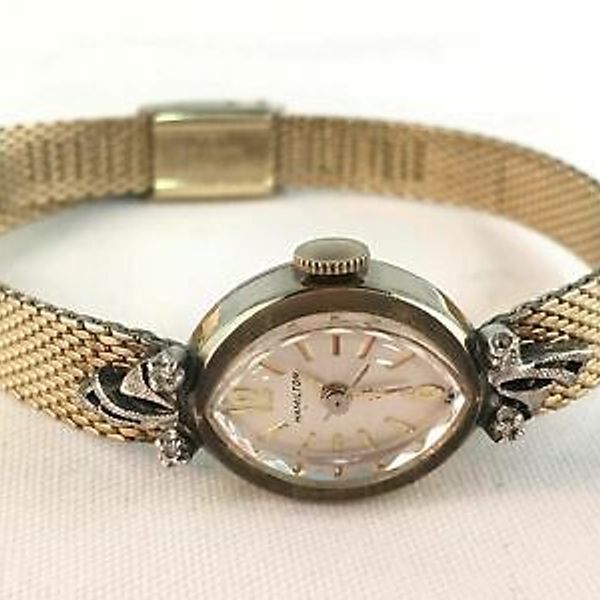 Vintage 10k RGP Hamilton Diamond Accent Watch | WatchCharts Marketplace