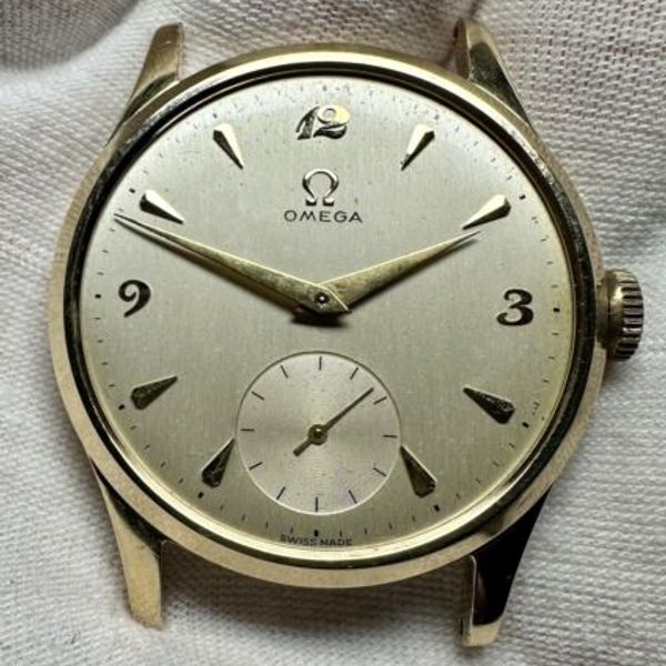 Vintage 1950s 9Ct 375 Gold Cal 265 OMEGA Watch - ALD Case - Brushed ...