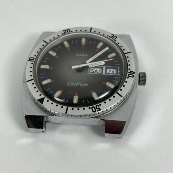 1973 Timex Electronic Men's Vintage Watch Dive Bezel Starts / Stops ...