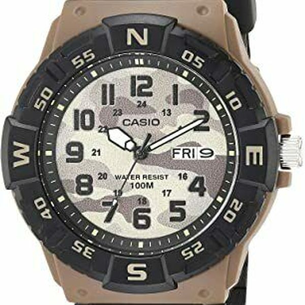 Casio Men's Dive Style Brown Camo Dial Watch MRW220HCM5BV | WatchCharts ...