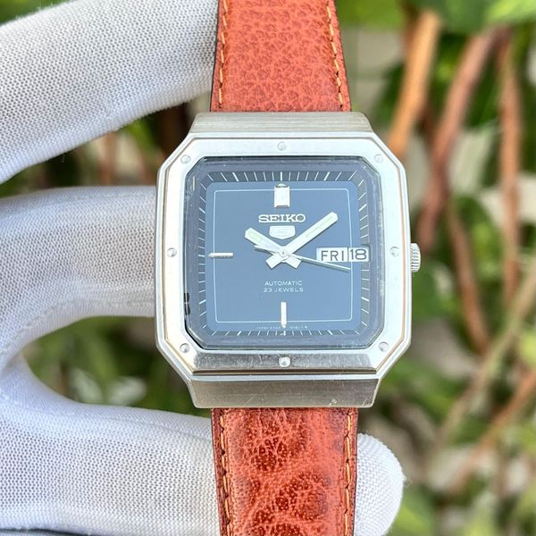 Vintage Seiko 5 Automatic Cubitus Shape Case Sunburst Japan Men Watch ...
