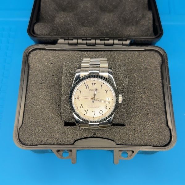 Seiko Mod Silver Arabic Dial 36mm (NH35) Automatic Movement ...