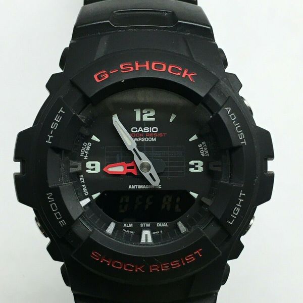 Casio G Shock Unisex Black [2327] Model G-100 Sport watch, WR200M, Ex ...
