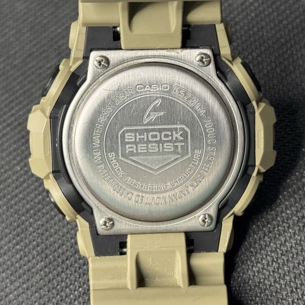 Casio G-Shock Analog Digital GA-700 Series Tan Men's Watch GA700UC ...