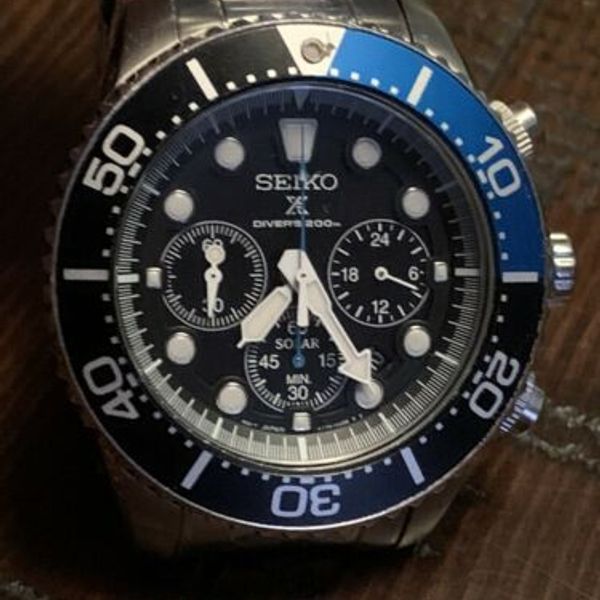 SEIKO PROSPEX DIVER'S 200m SSC017 Solar Chronograph Watches V175-0AD0 ...