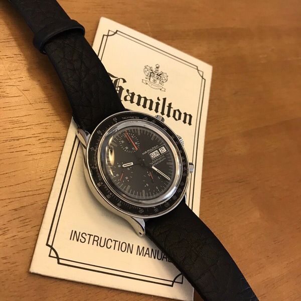 Rare Vintage Hamilton 9367 "Speedmaster" Chronograph Valjoux 7750 w/box ...