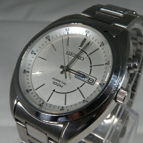 MEN'S SEIKO 5M63-0AK0 KINETIC WATCH -VERY GOOD COND. - BOXED - PLEASE ...