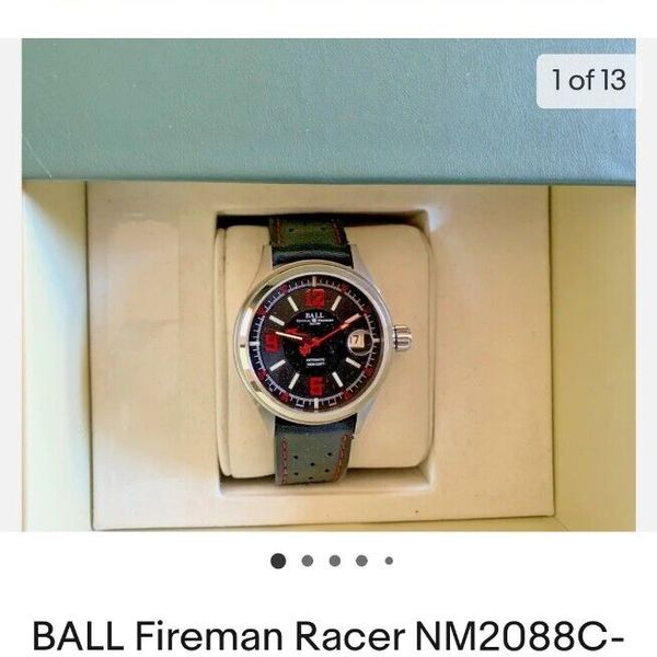 BALL RACER RED WITH LEATHER STRAP,BOX AND PAPERS | WatchCharts Marketplace
