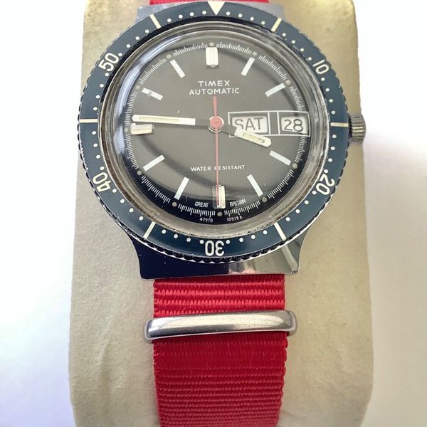 VINTAGE TIMEX AUTOMATIC VISCOUNT 1978, DIVERS STYLE WATCH ...