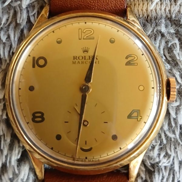 Vintage ROLEX MARCONI Mens Watch 18K GOLD FILLED-Appraisal Provided Feb ...