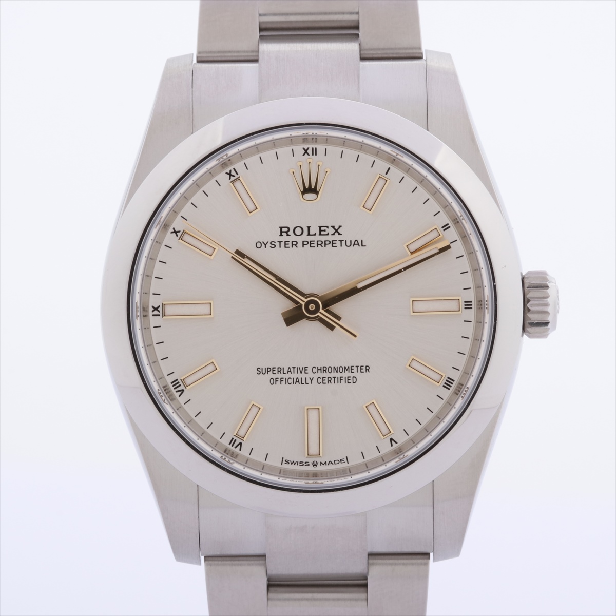 [Used] Rolex Oyster Perpetual 124200 SS AT Silver Dial | WatchCharts