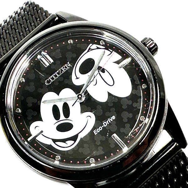 Citizen Mickey Mouse Disney Eco Drive Solar Mens Watch, Black/Black ...