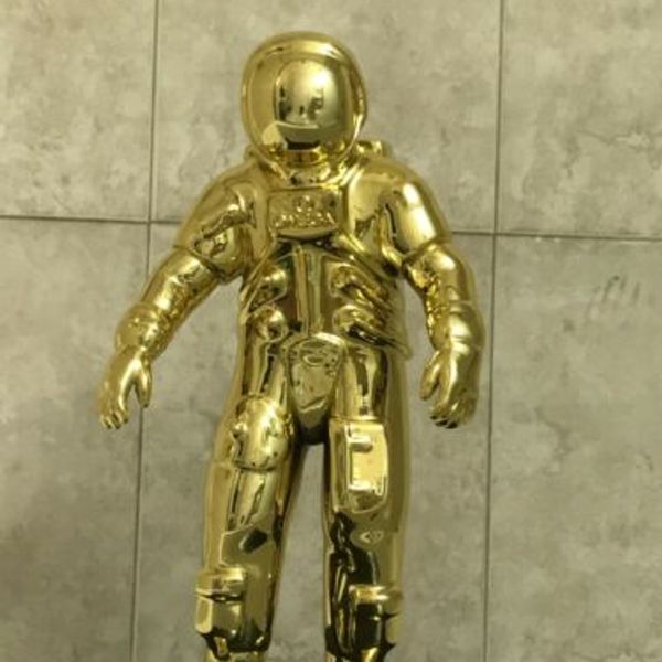 11 inches OMEGA gold astronaut figure statue speedmaster moon watch ...