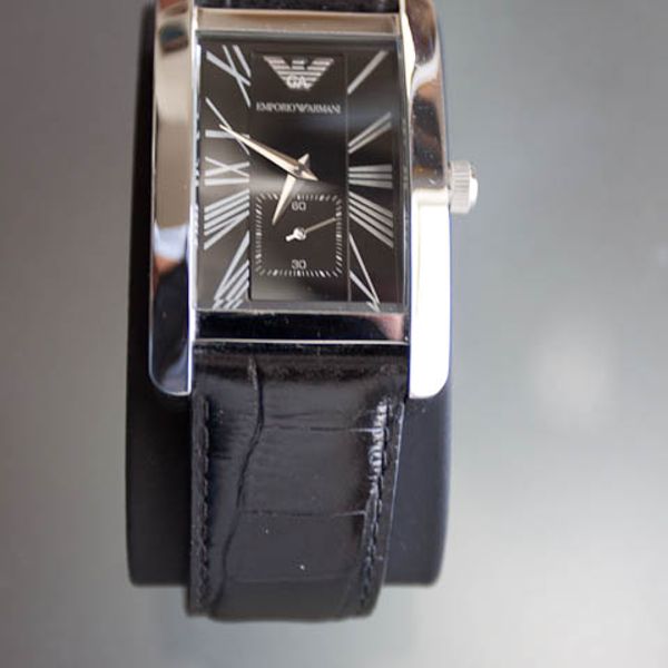 FS: Emporio Armani AR0143 Men's Watch on black leather strap ...