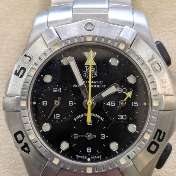 TAG HEUER PROFESSIONAL AQUAGRAPH 2000 CN211A AUTOMATIC CHRONOGRAPH ...