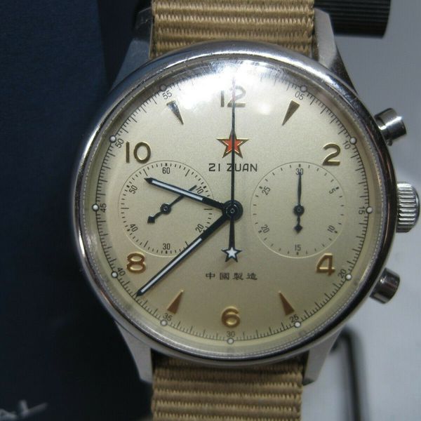 1963 Pilot Watch, Sea-Gull ST1901 Movement, Mechanical Chronograph ...