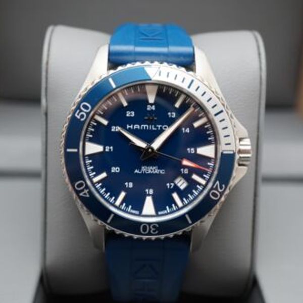 Hamilton Khaki Navy H82345341 Scuba Blue Dial 40mm Automatic Watch ...