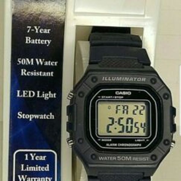 Casio Iluminator W218H-2AVTC, 50 Meter Chronograph Watch with Alarm ...
