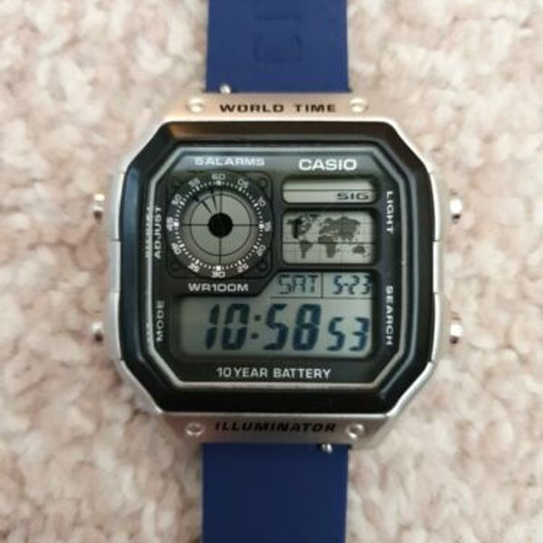 Casio AE-1200WH World Time Watch Illuminator | WatchCharts Marketplace