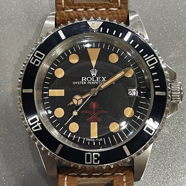 DIAL ROLEX SAUDI ARABIA +SWISS DIVER WATCH CASE+MOVEMENT RADO *READ ...